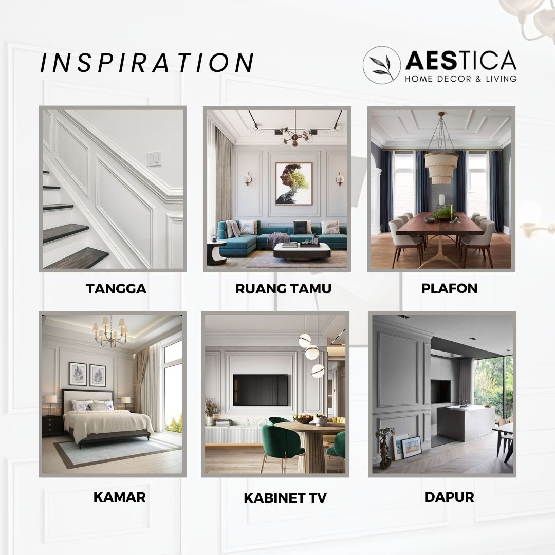 Wall Moulding Lis Siku List PVC Dekorasi Dinding Rumah | AESTICA ...