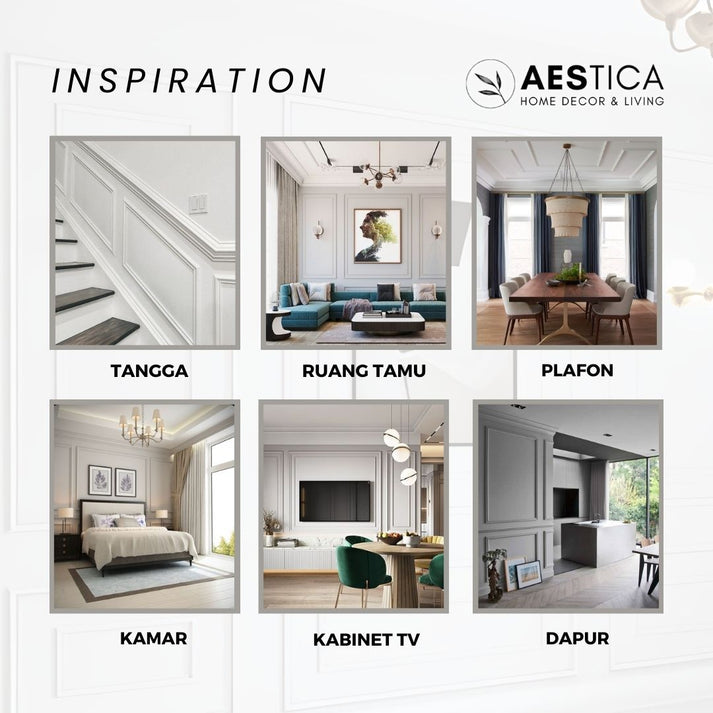 Wall Moulding Lis Siku List PVC Dekorasi Dinding Rumah | AESTICA ...